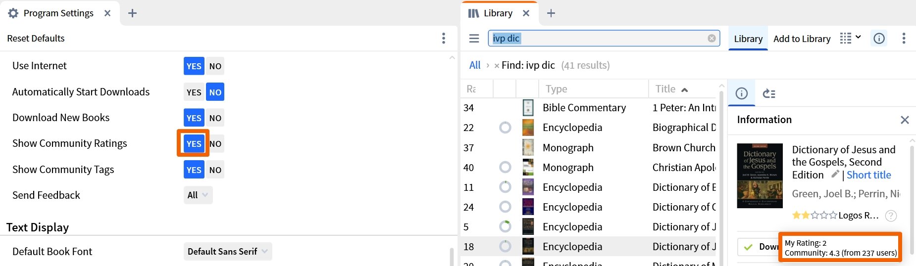 Adjust the Logos Program Settings – Logos Help Center