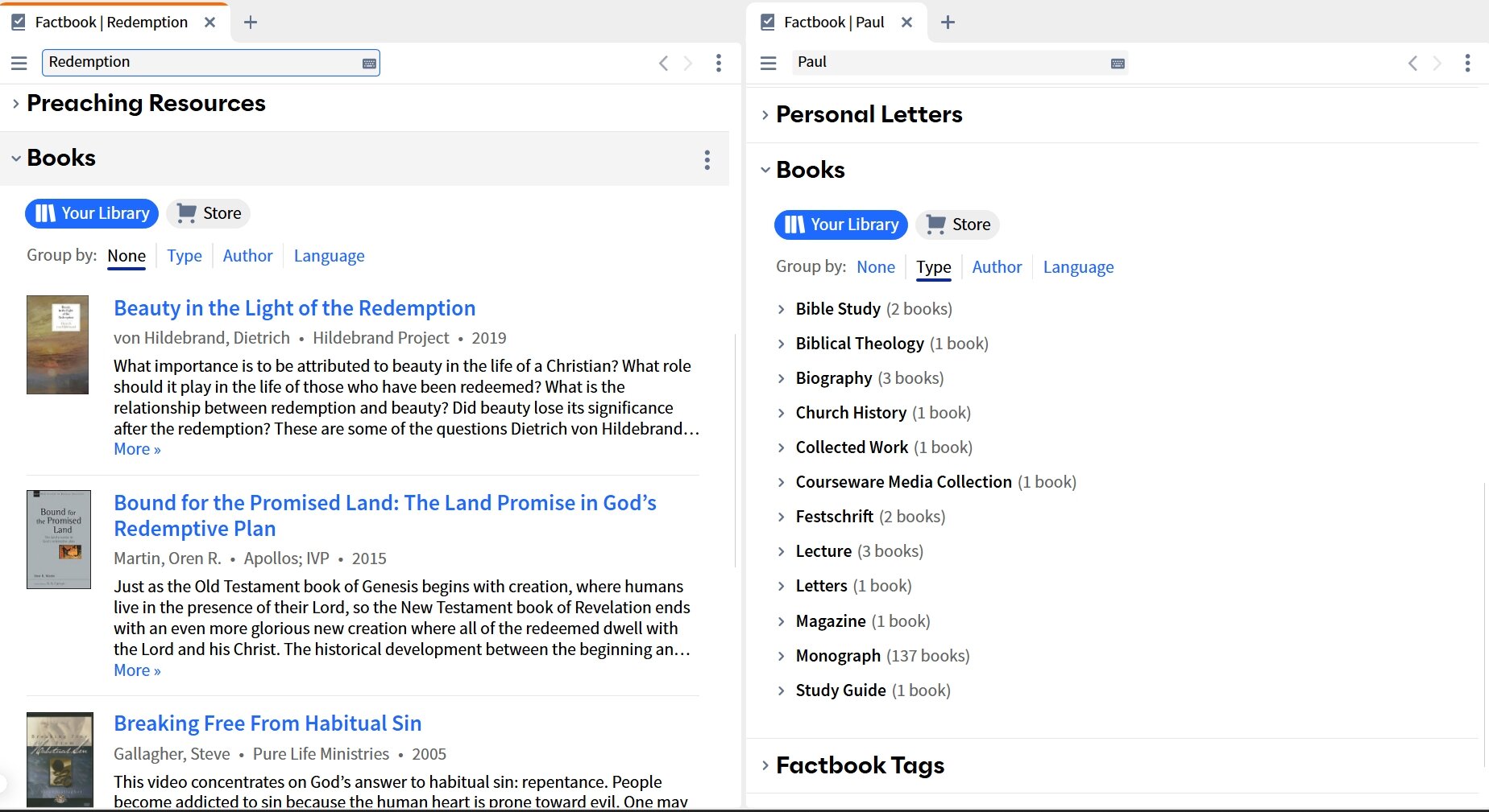 What can I do with the Factbook? – Logos Help Center