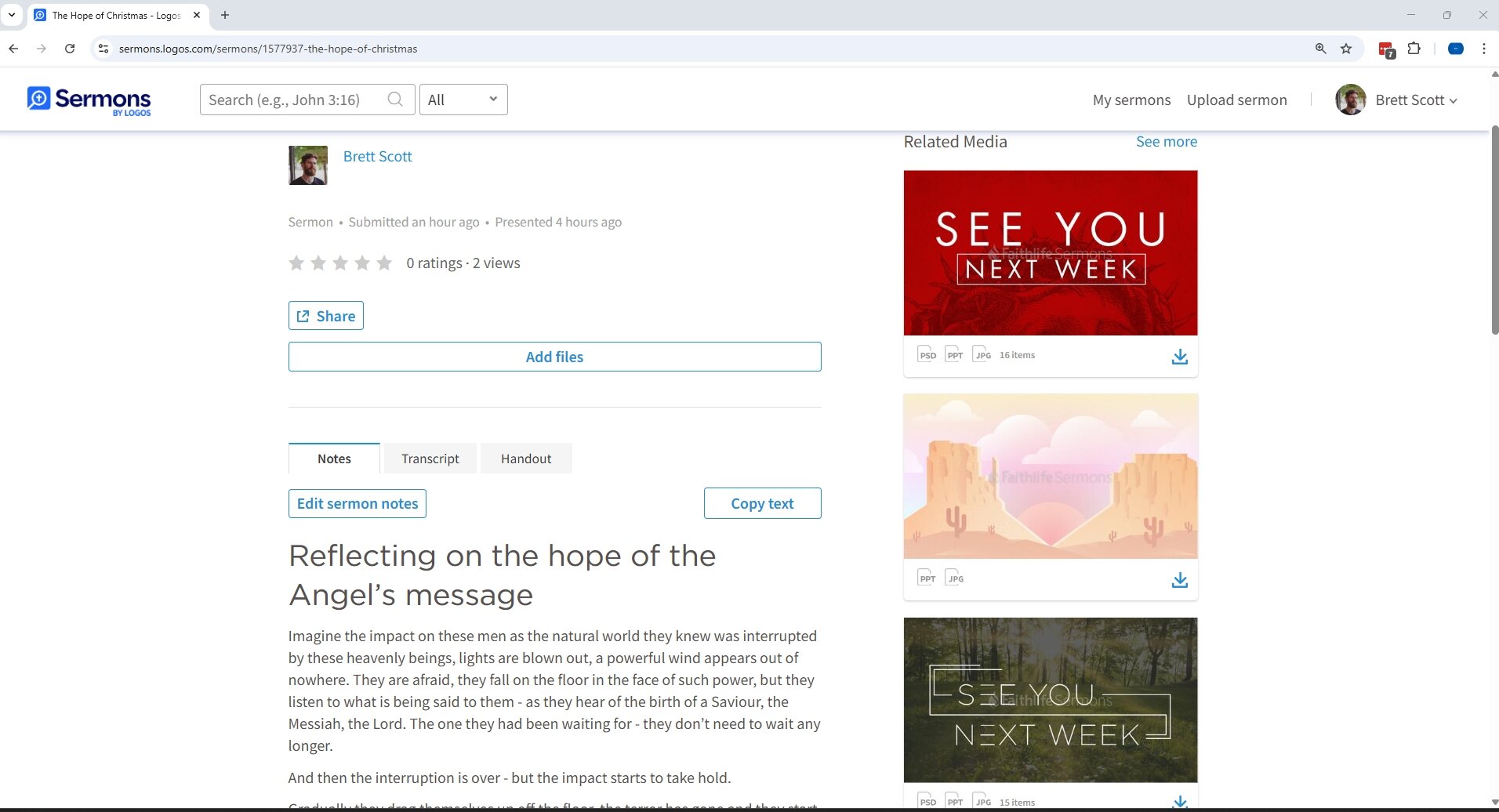 Upload to Logos Sermons – Logos Help Center