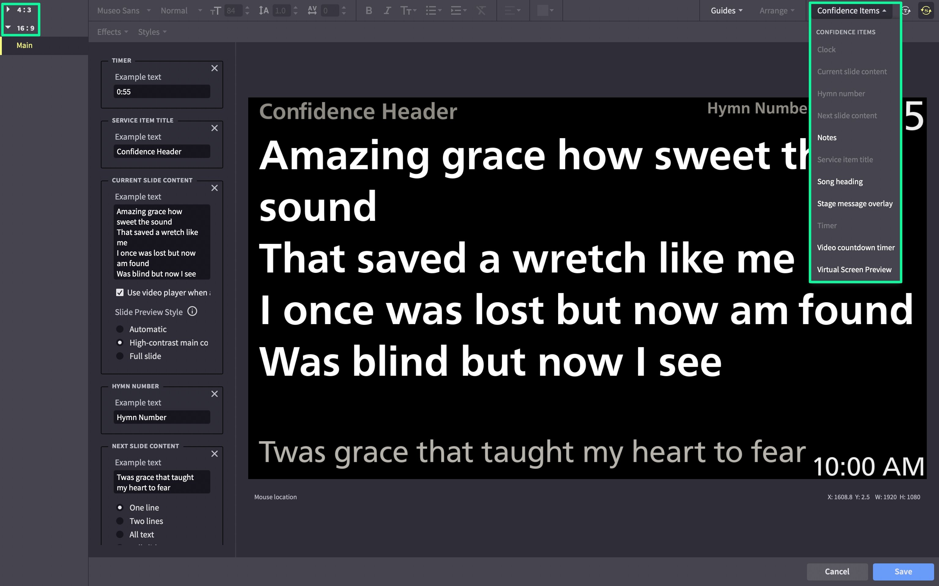 Custom Confidence Templates – Proclaim
