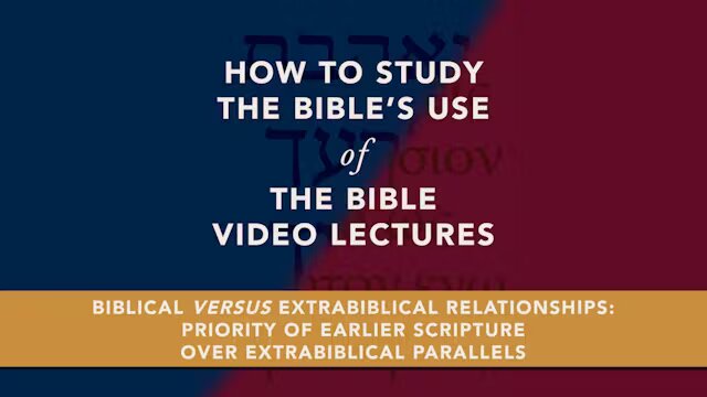 How to Study the Bible’s Use of the Bible Video Lectures | Logos Bible ...