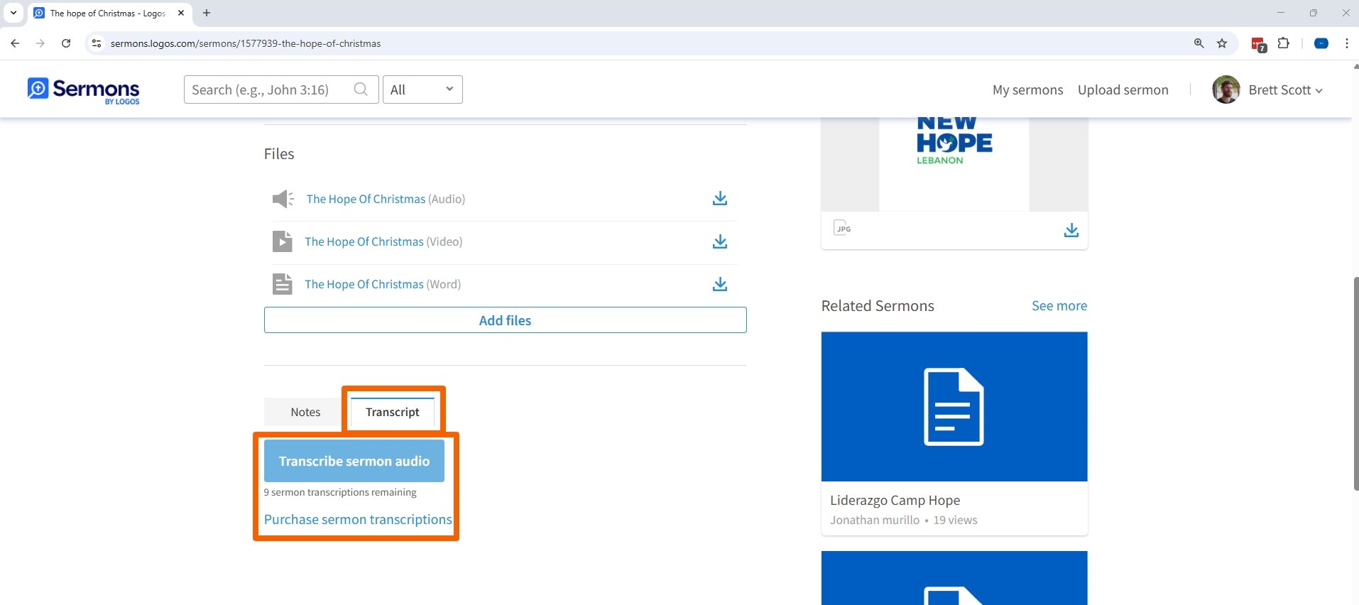 Adding Transcripts and Closed-Captions to your Sermons – Logos Help Center