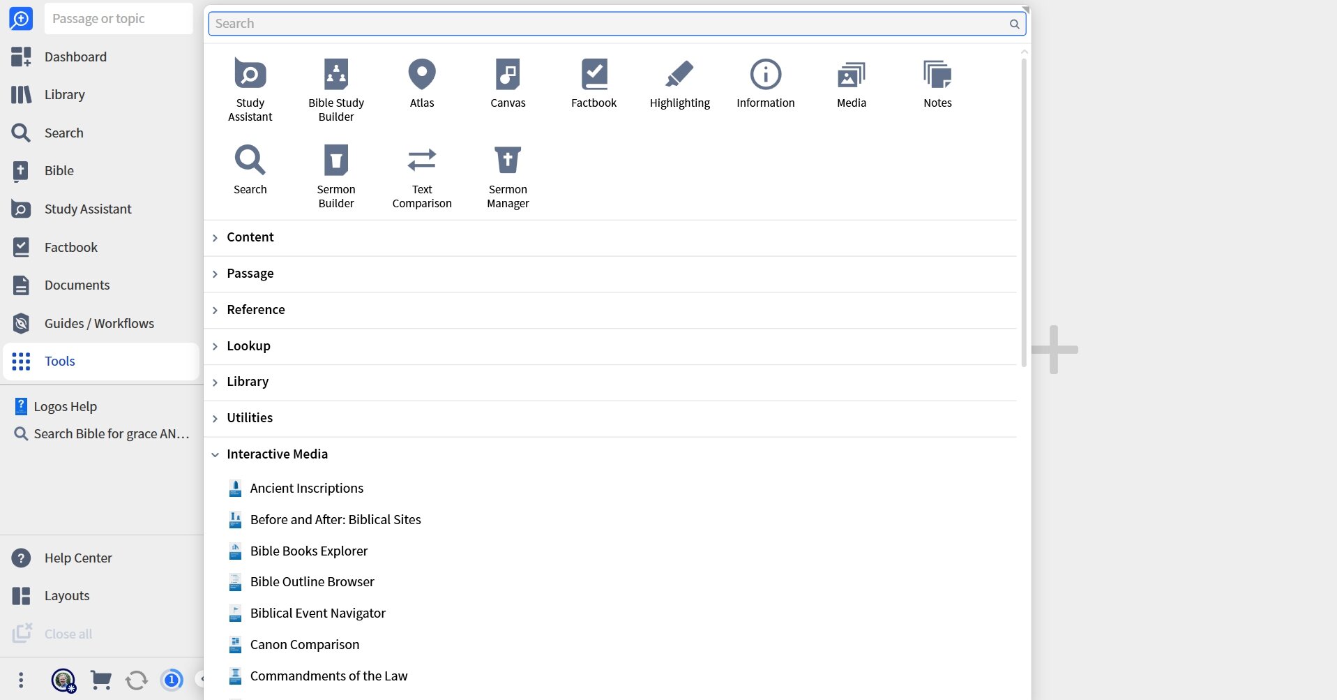 Toolbar & Navigation – Logos Help Center