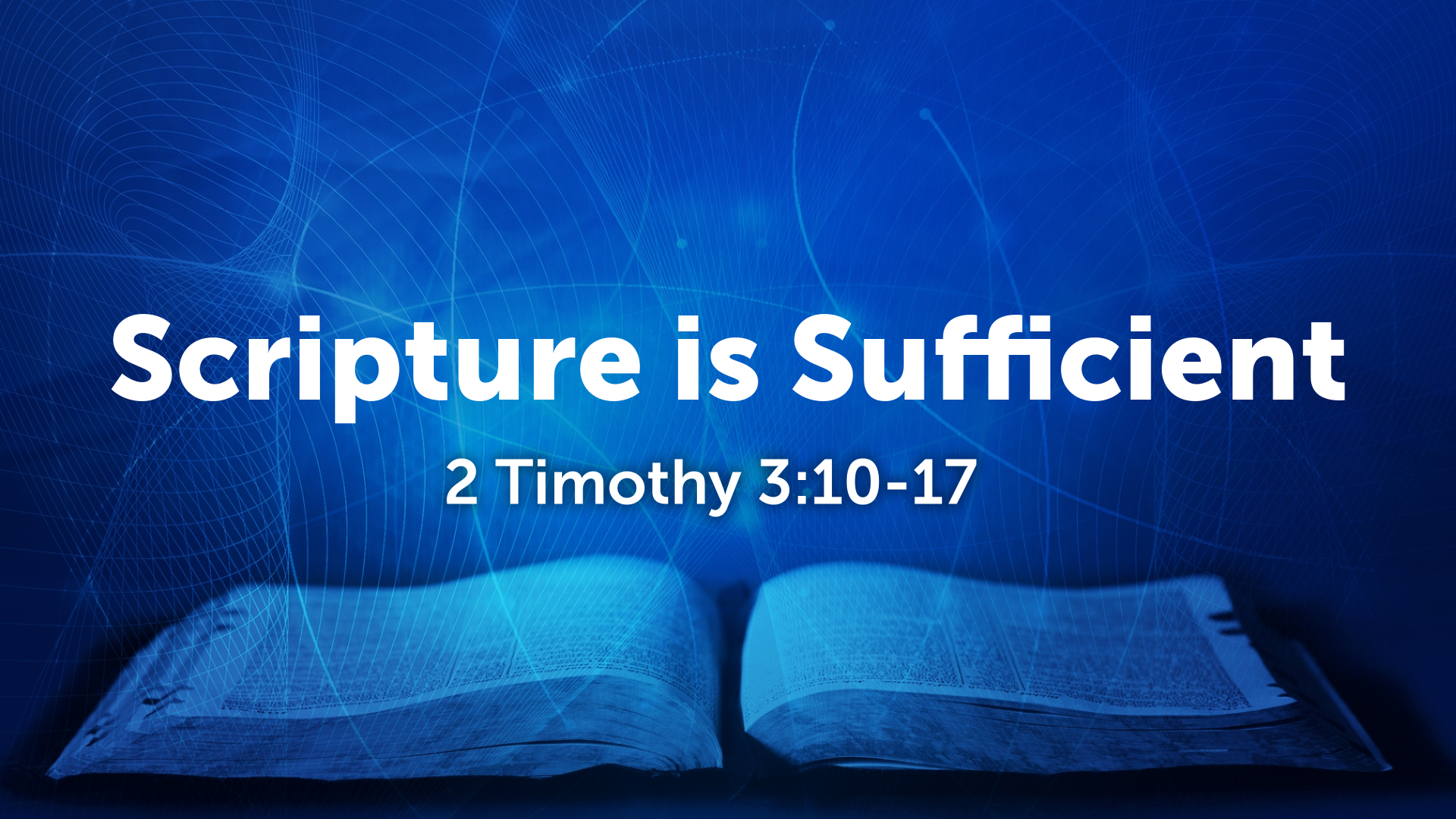 Scripture Is Sufficient Logos Sermons