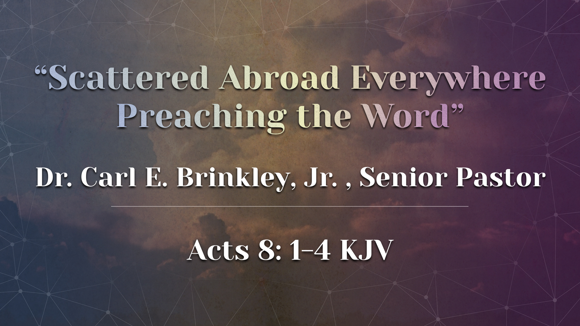 "Scattered Abroad Everywhere-Preaching the Word - Logos Sermons