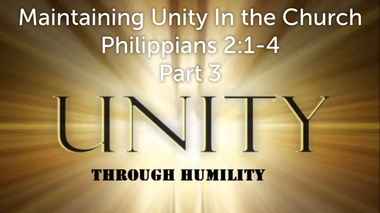 August 26, 2018 -Maintaining Unity In the Church Part 3 - Logos Sermons