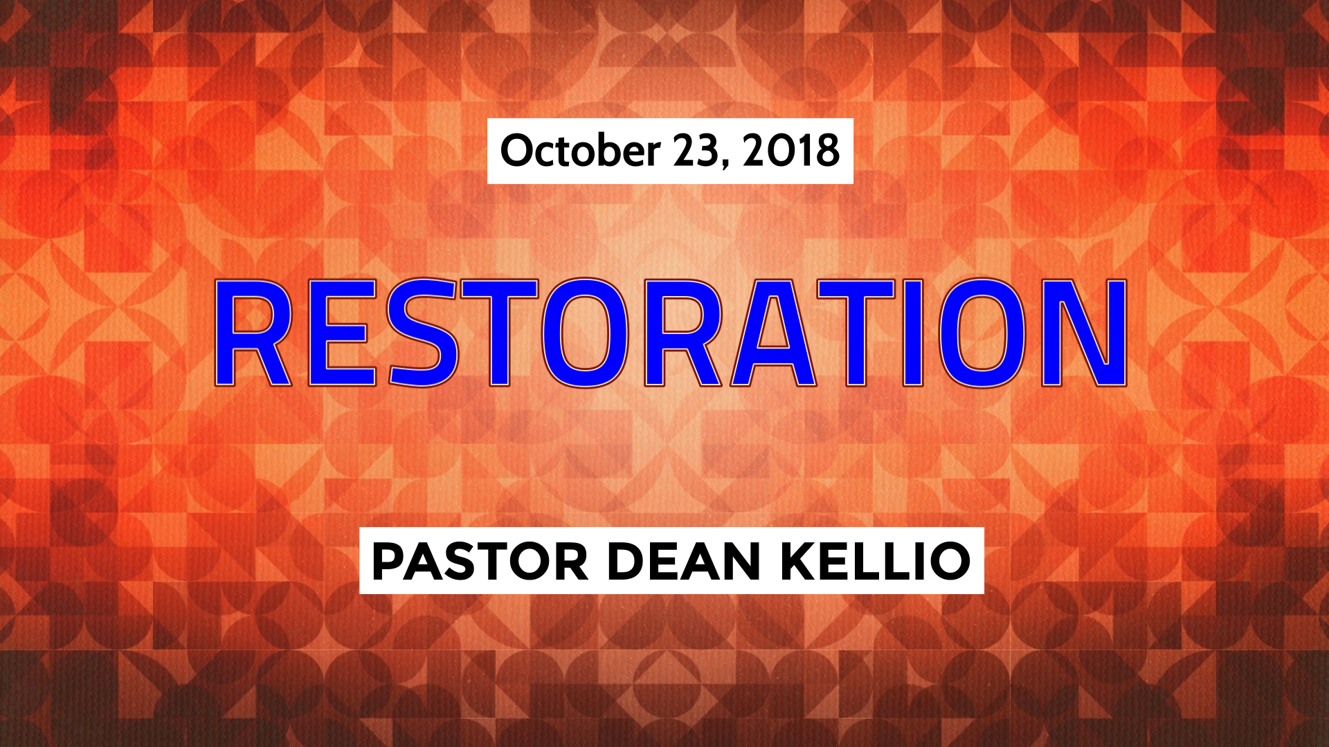 Restoration - Logos Sermons