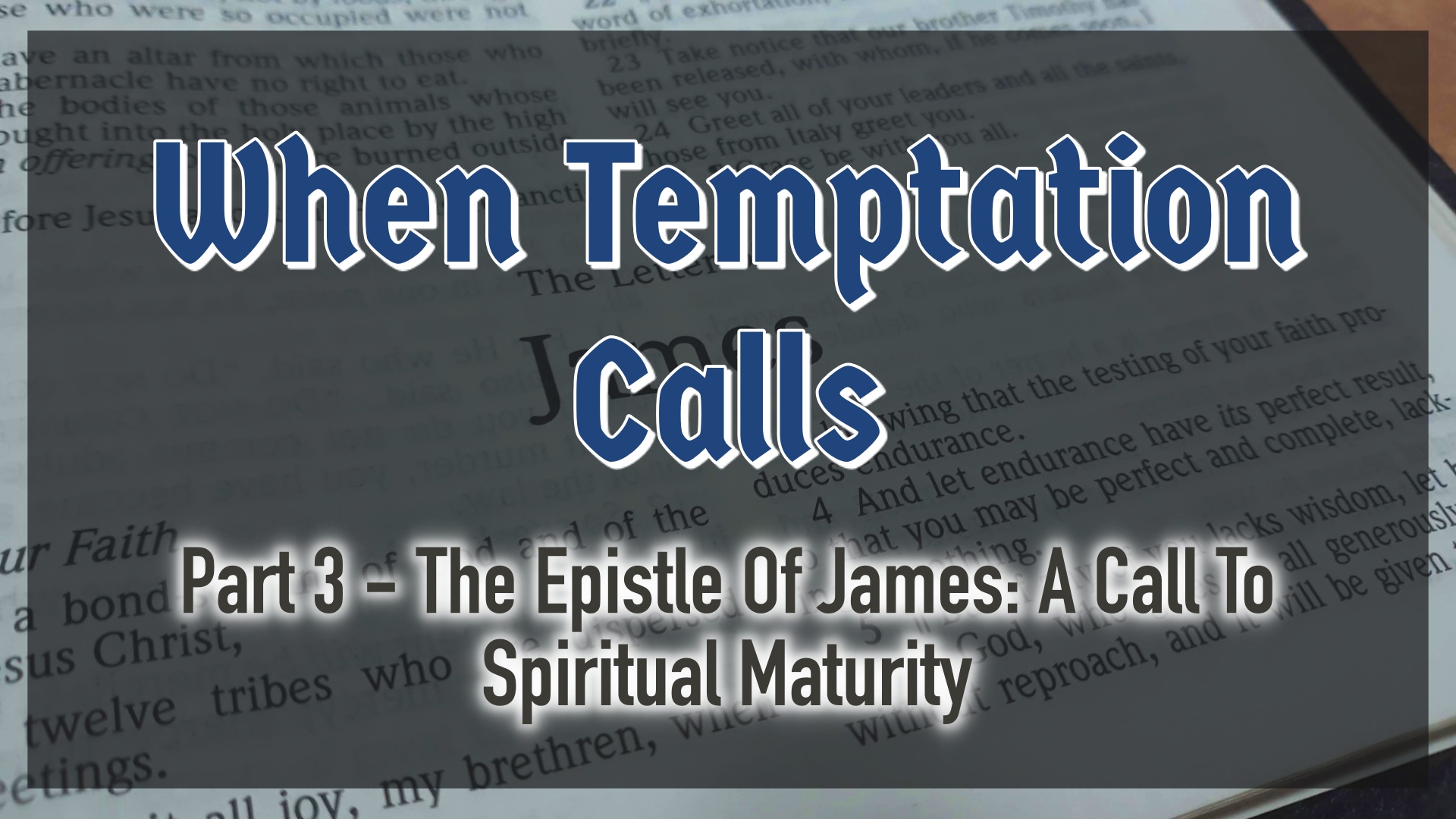 When Temptation Calls - Logos Sermons