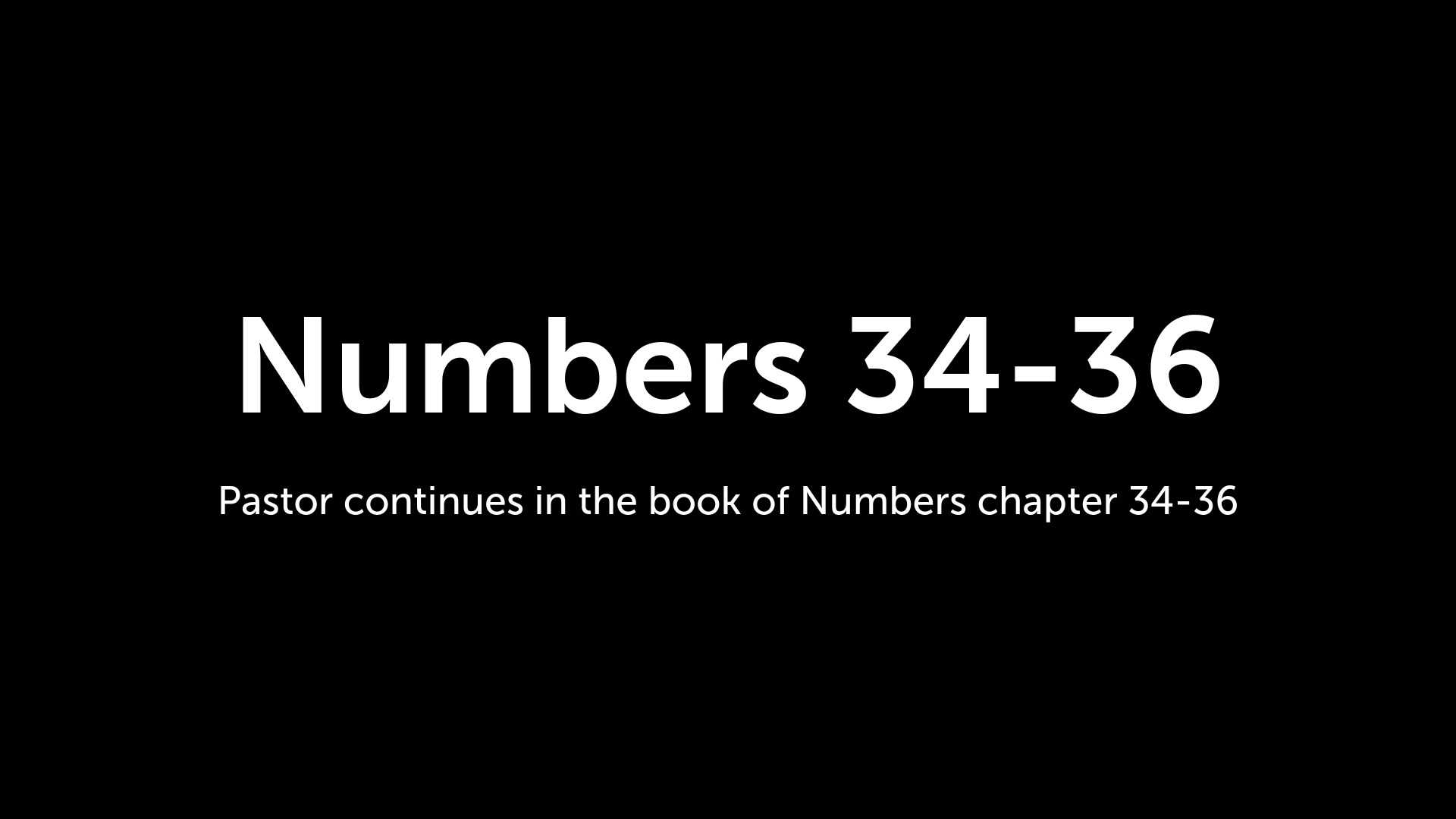 Numbers 34-36 - Logos Sermons