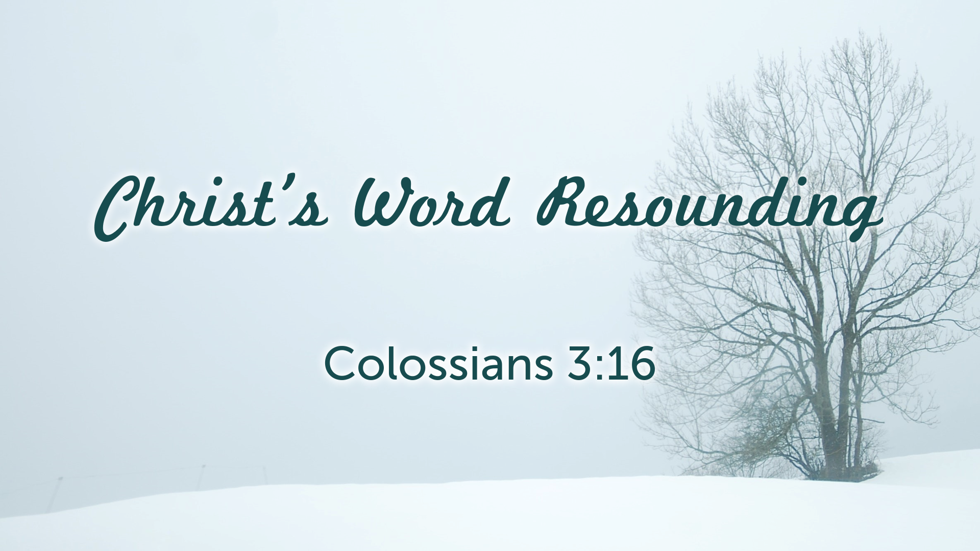 Christ's Word Resounding - 01.06.19 PM - Logos Sermons