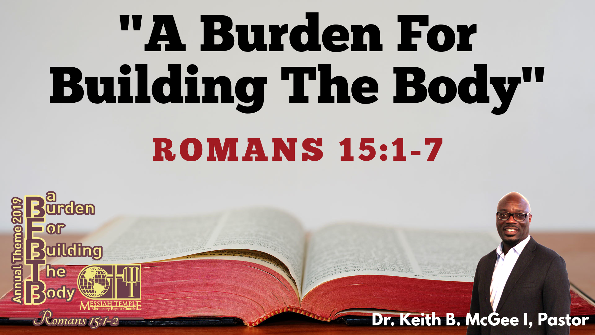 "a Burden For Building The Body" - Logos Sermons