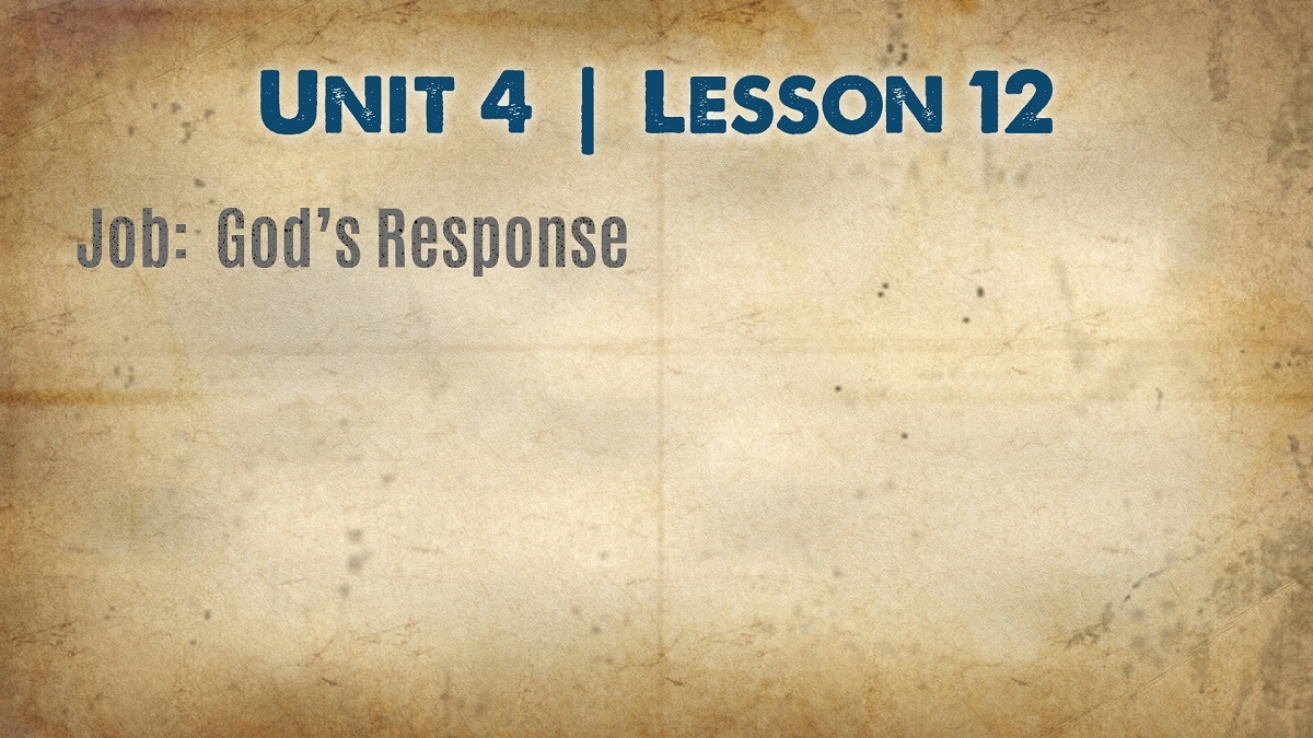 Job: God's Response - Logos Sermons