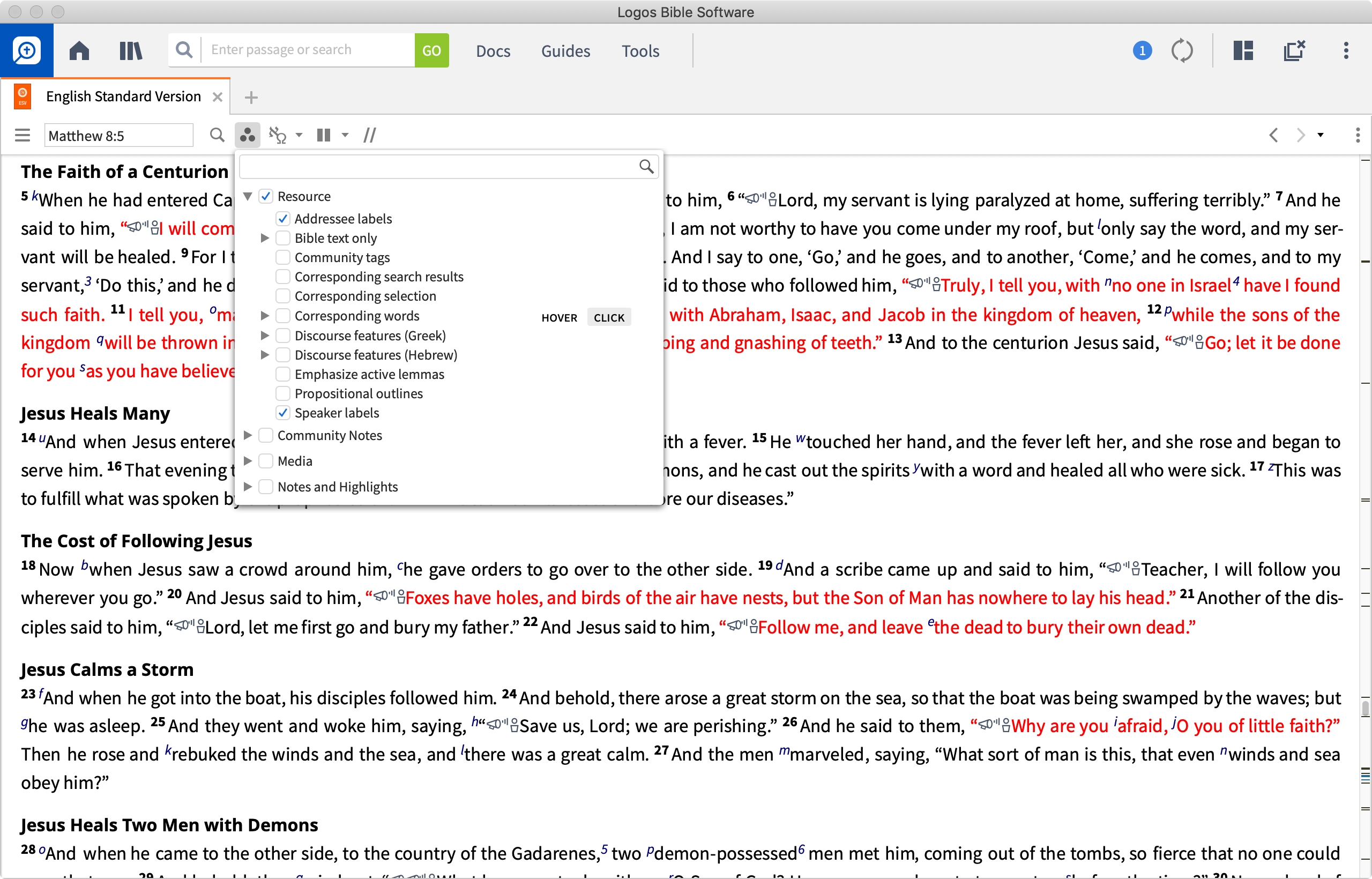 Features | Logos Bible Software