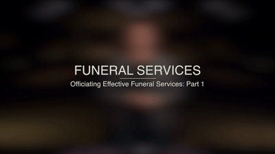 Officiating Effective Funeral Services: Part 1 - Faithlife TV