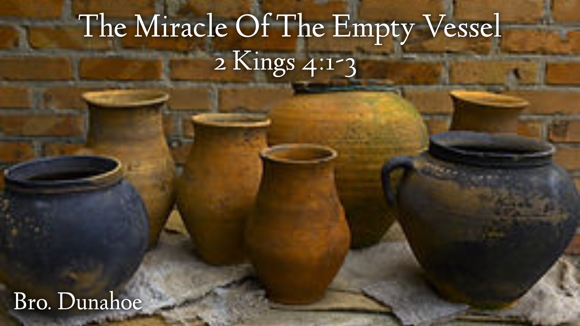 The Miracle Of The Empty Vessel - Logos Sermons