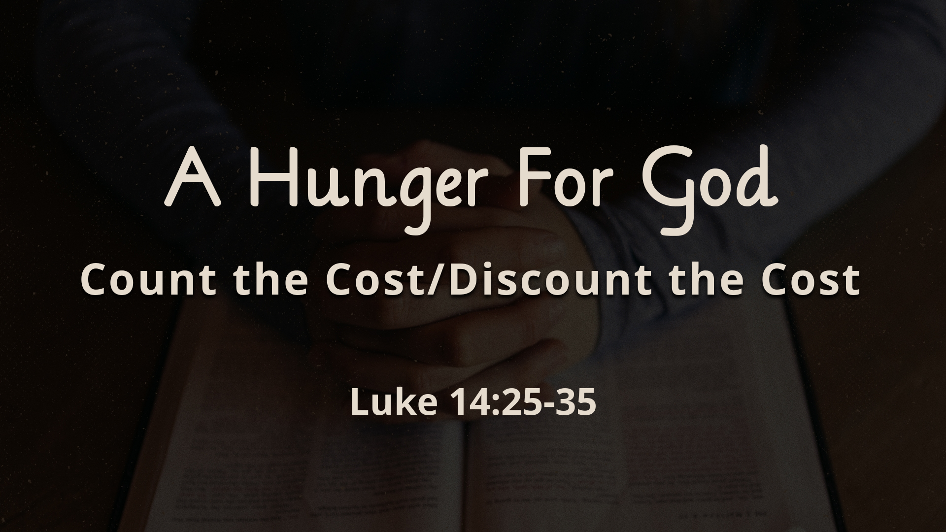Count the Cost/Discount the Cost - Logos Sermons