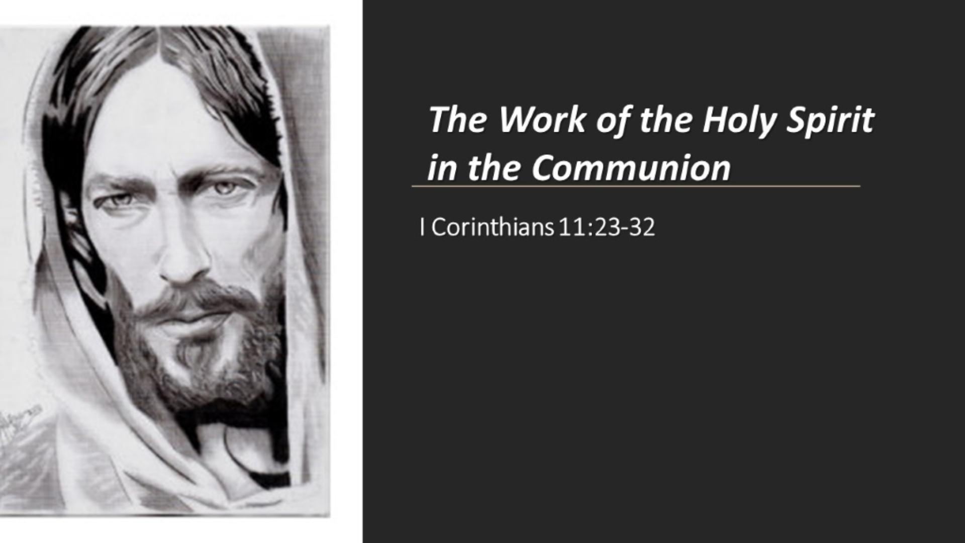 The work of the Holy Spirit in the Communion - Logos Sermons