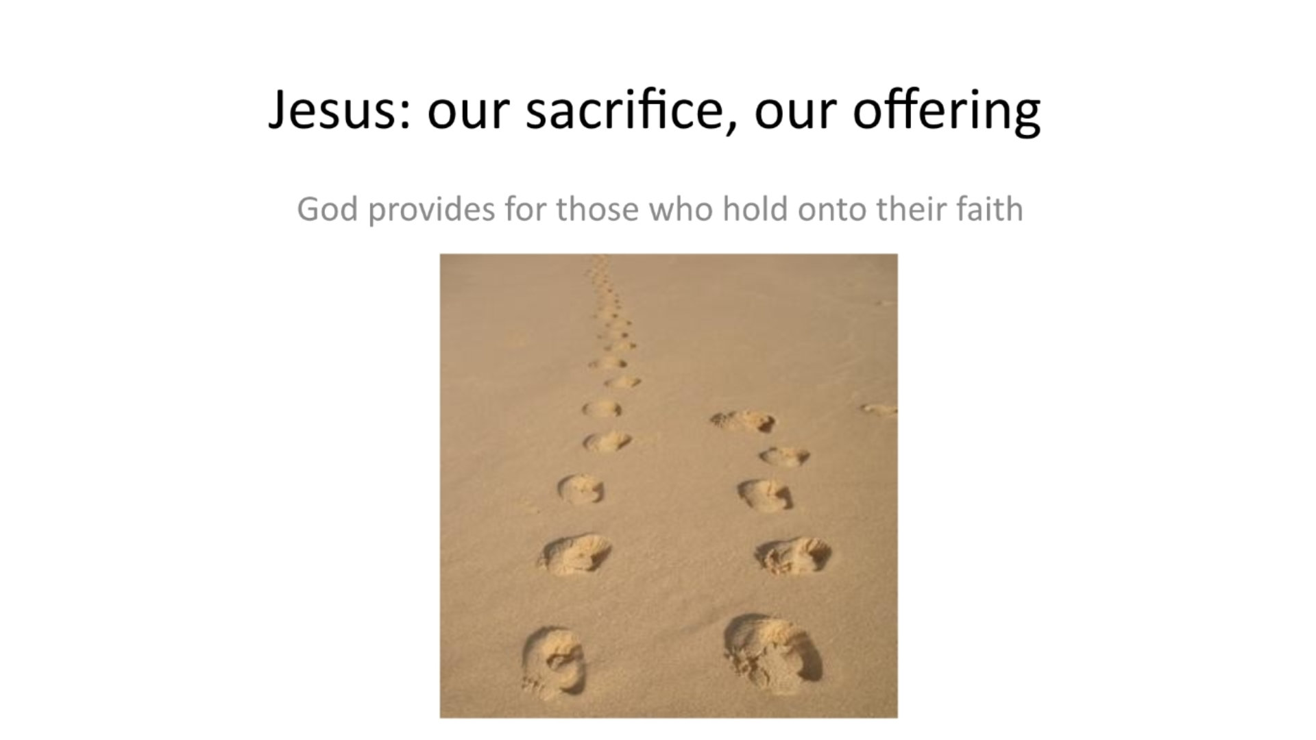Jesus: our sacrifice, our offering - Logos Sermons