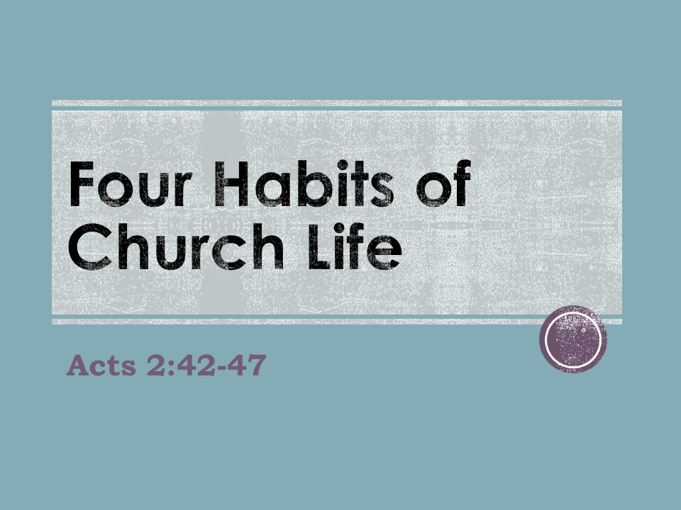 Four Habits of Church Life - Logos Sermons