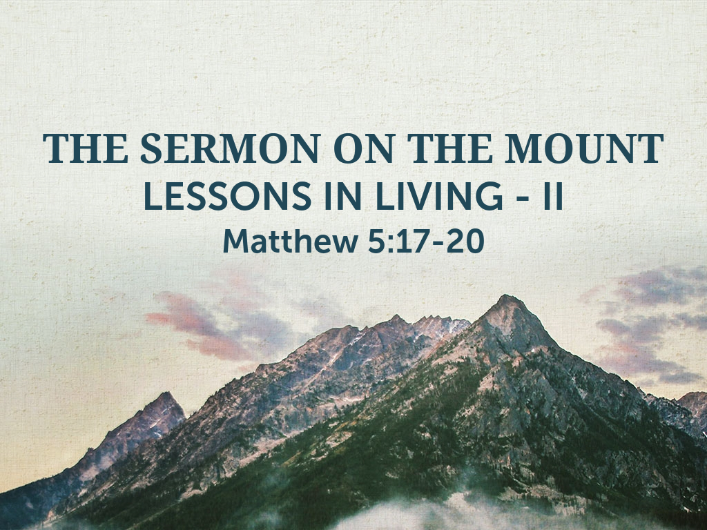 Lessons in Living - II Part 1 - Logos Sermons