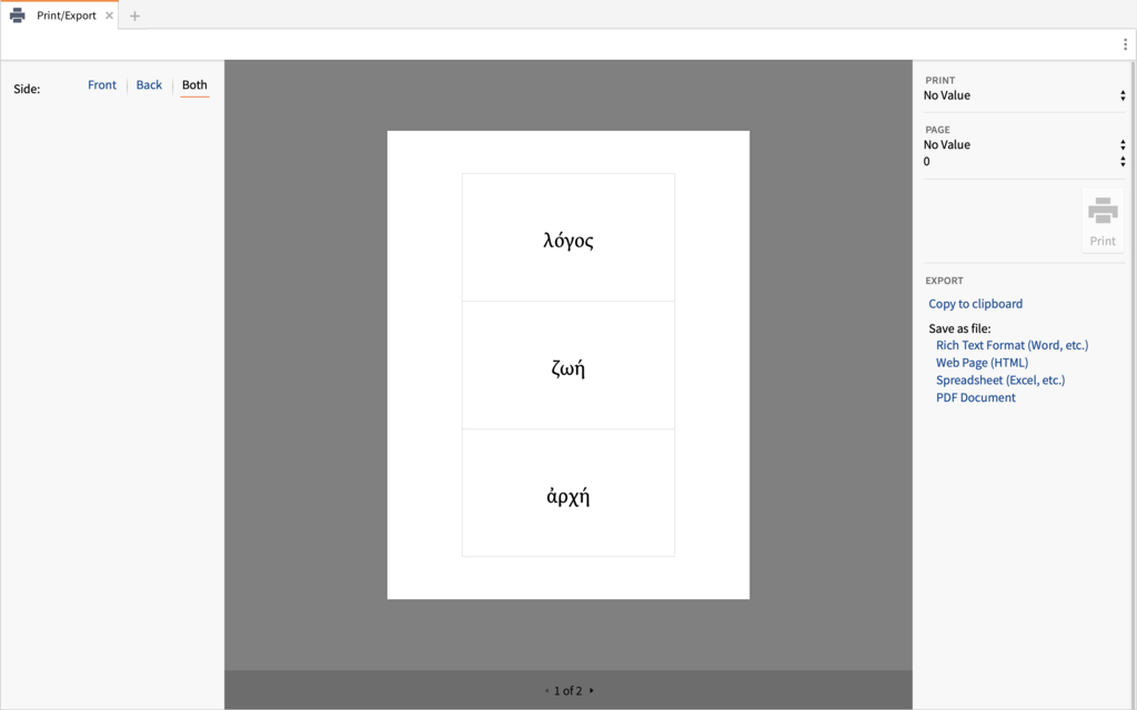 Word Lists | Logos Bible Software