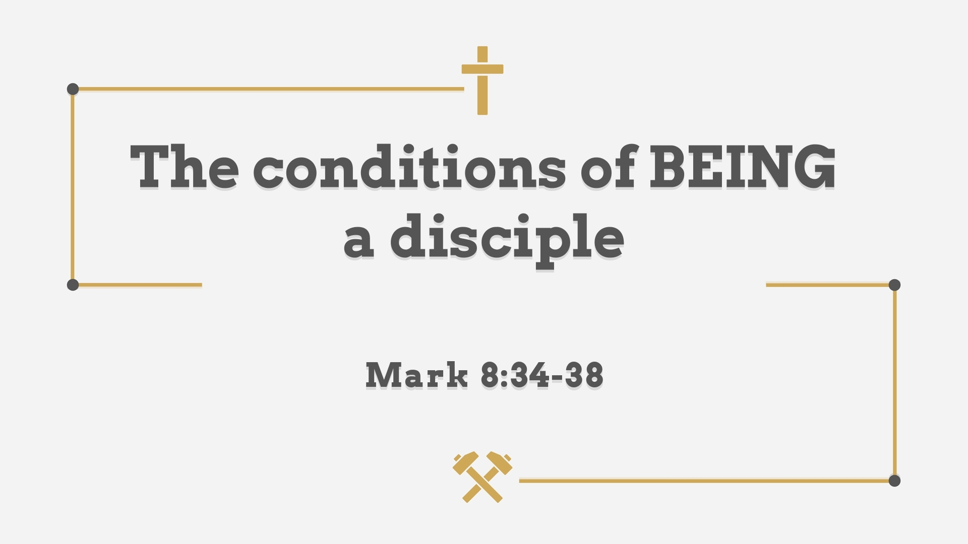 The conditions of BEING a disciple - Logos Sermons