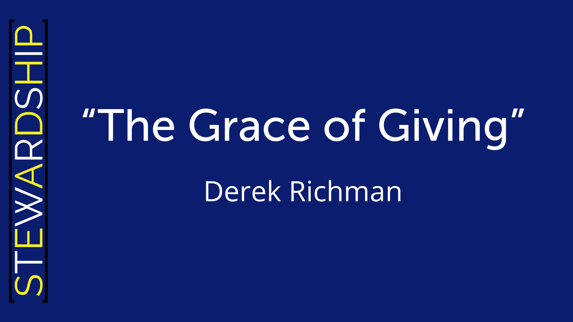 The Grace of Giving - Logos Sermons