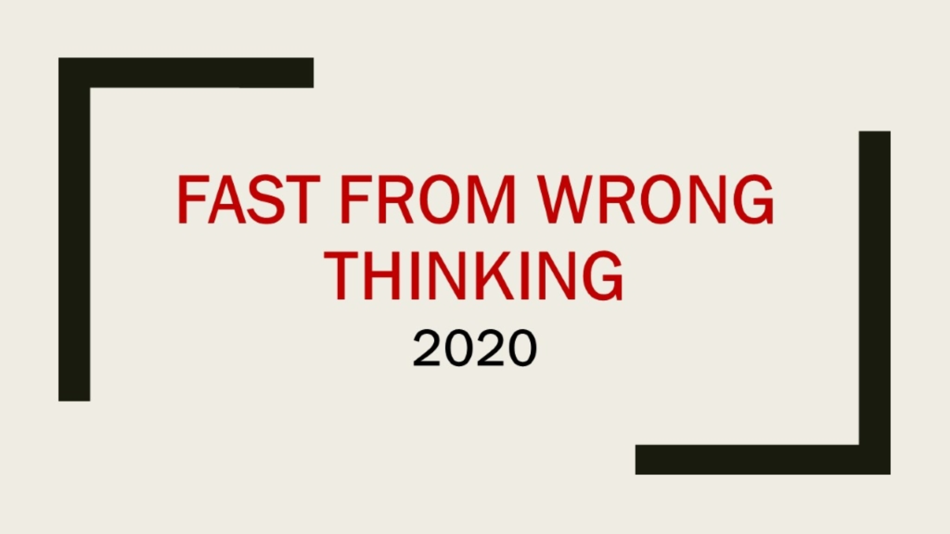 Fast From Wrong Thinking - Logos Sermons