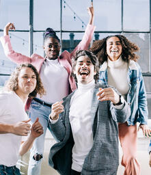 Friends Laughing and Dancing Together - Church stock photos - Logos Sermons