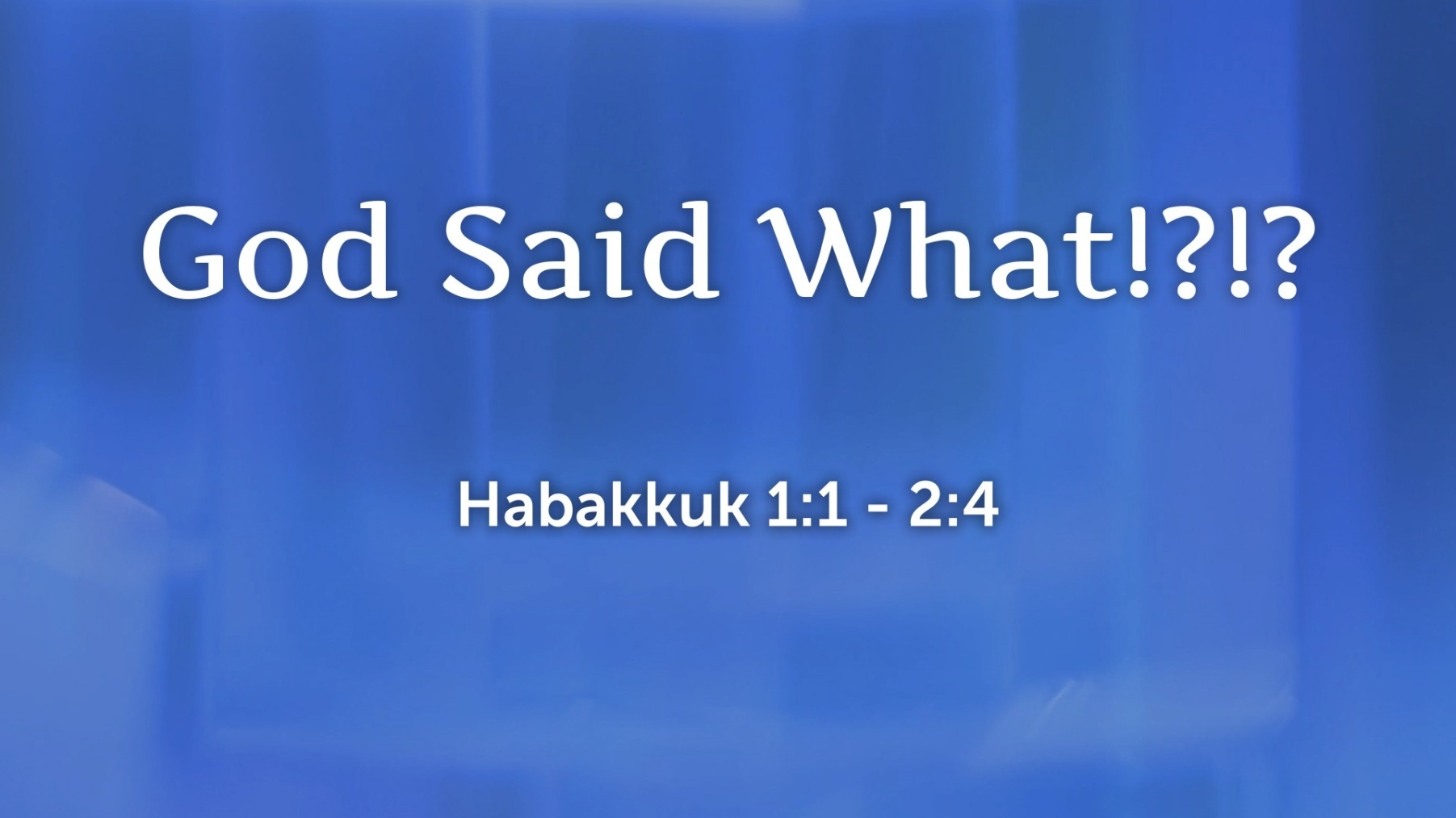 01 WHY | God Said What!?!? (01-05-20) - Logos Sermons