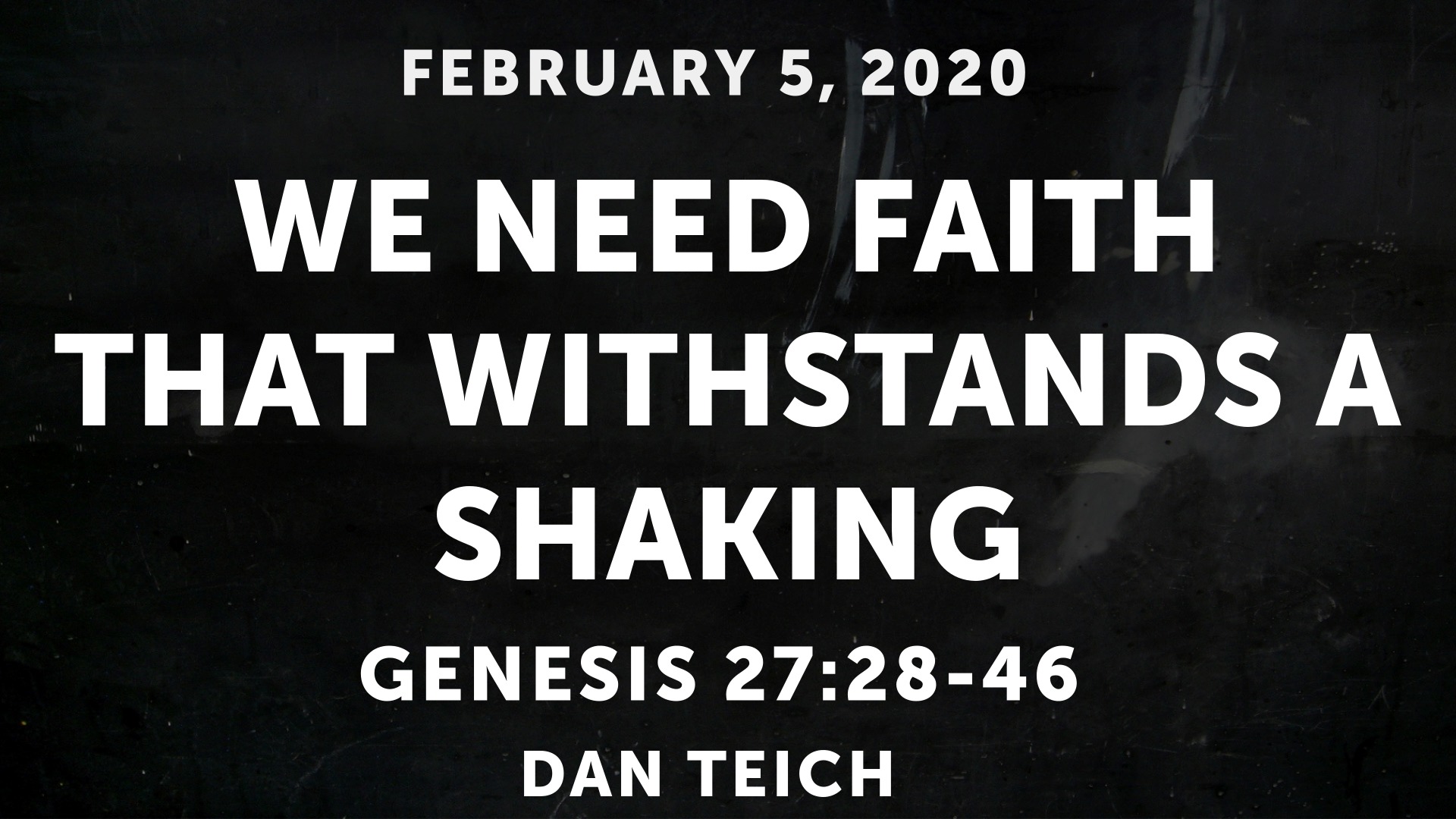 WE NEED FAITH THAT WITHSTANDS A SHAKING - Logos Sermons
