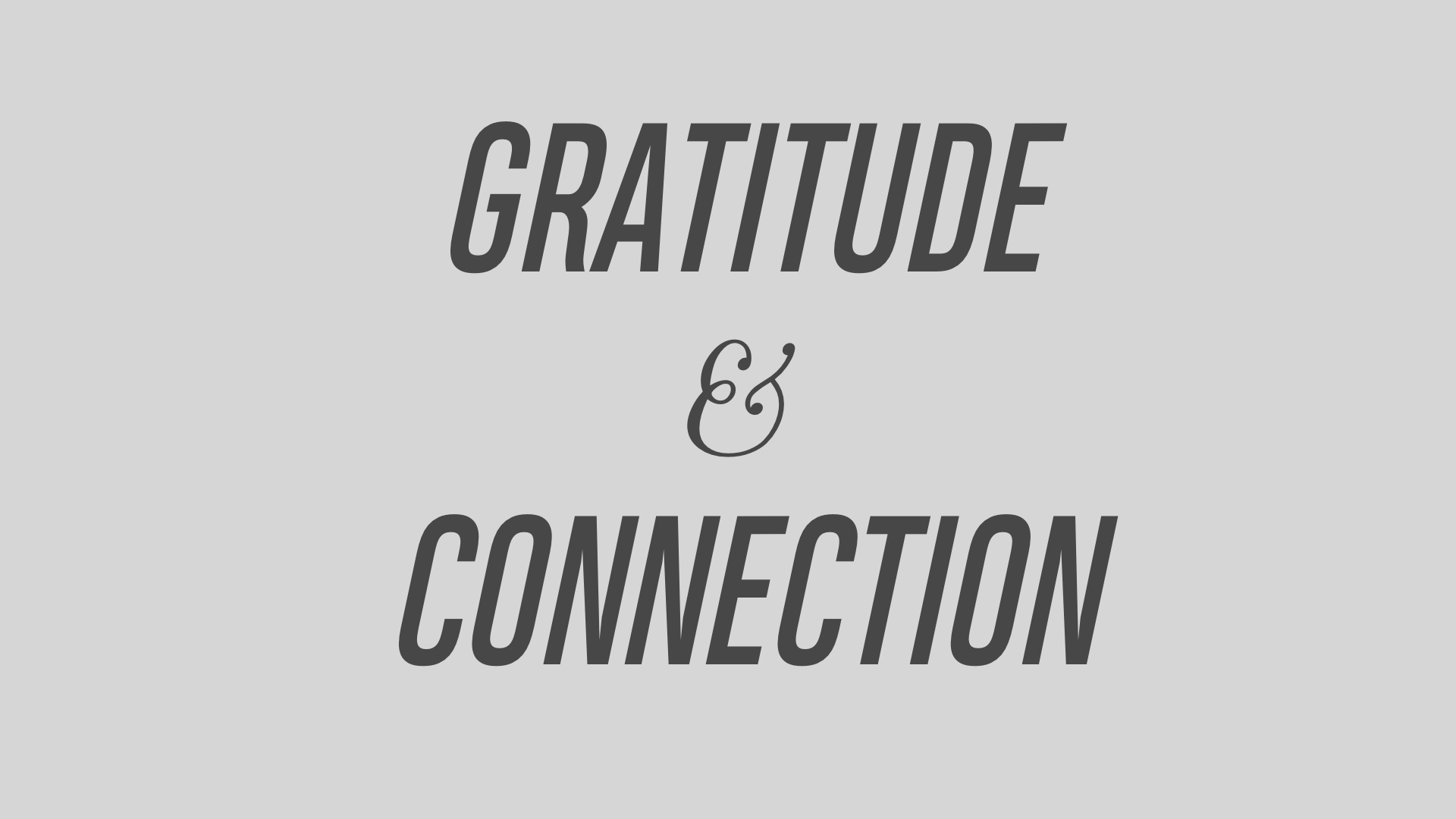 Gratitude & Connection - Logos Sermons