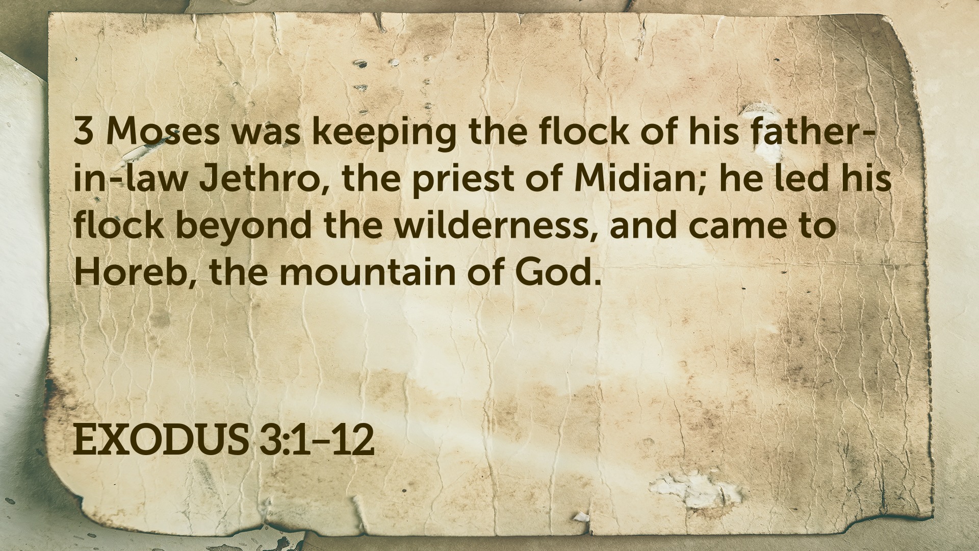 2-9-20 8 AM Sanctuary - The Call of Moses - Logos Sermons