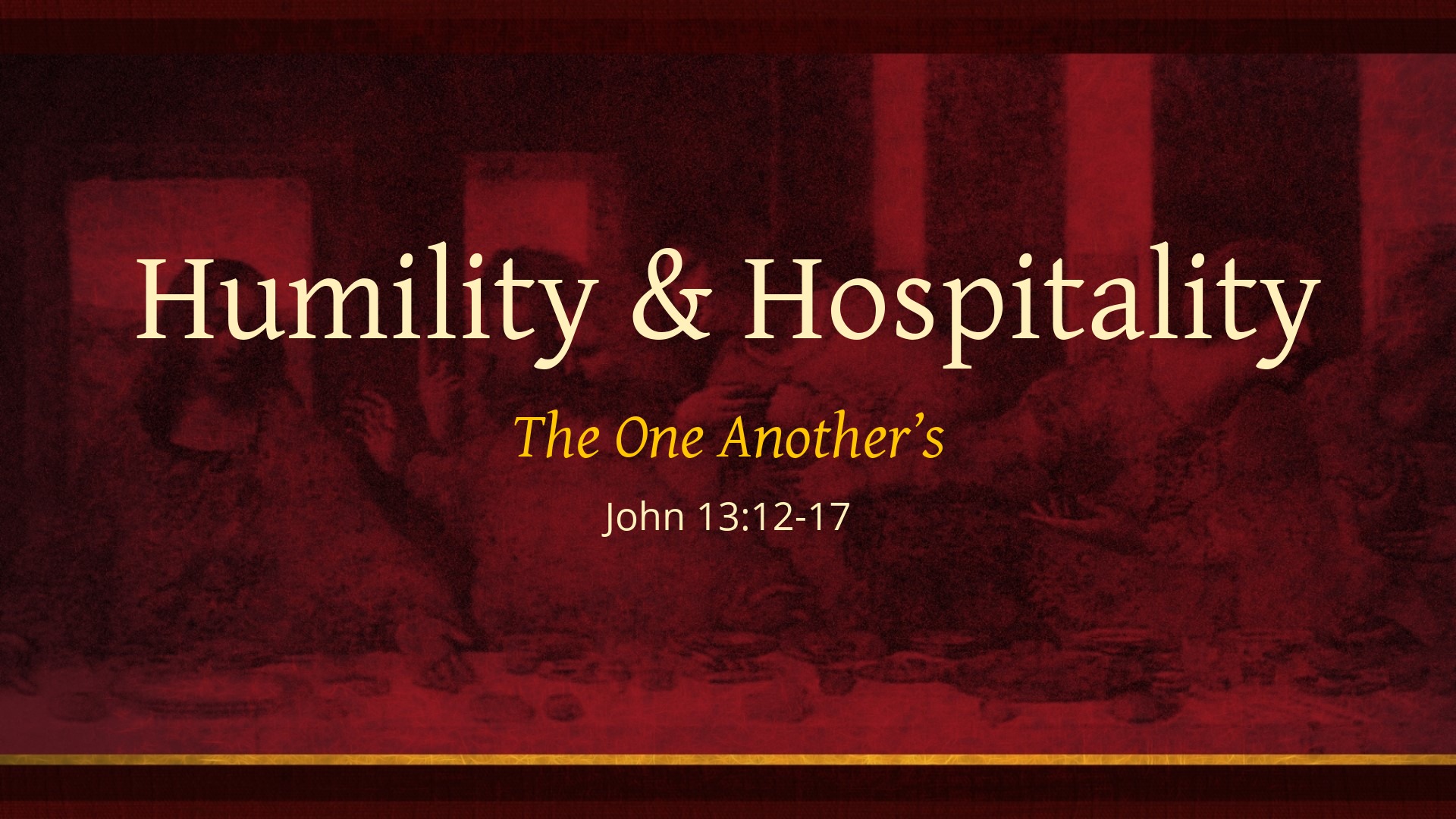 Humility & Hospitality - Logos Sermons