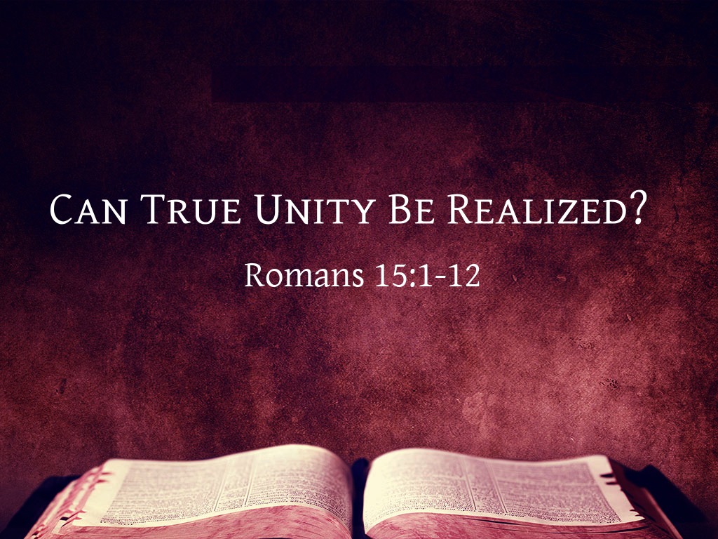Can True Unity Be Realized - Logos Sermons