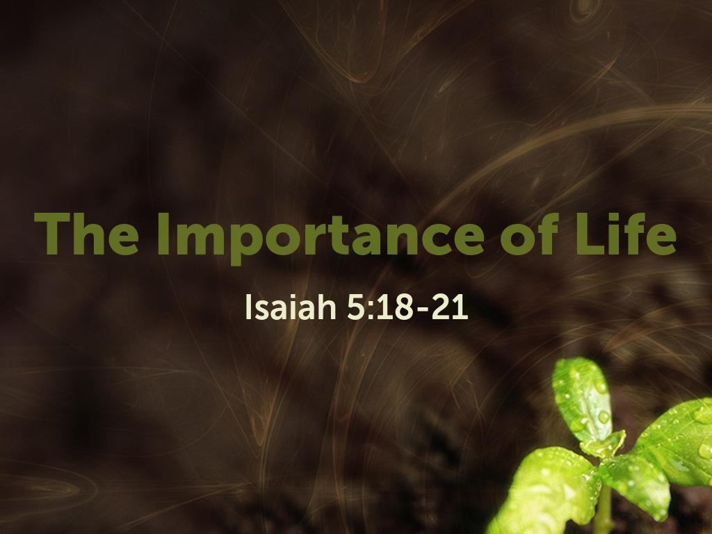 The Importance of Life - Logos Sermons