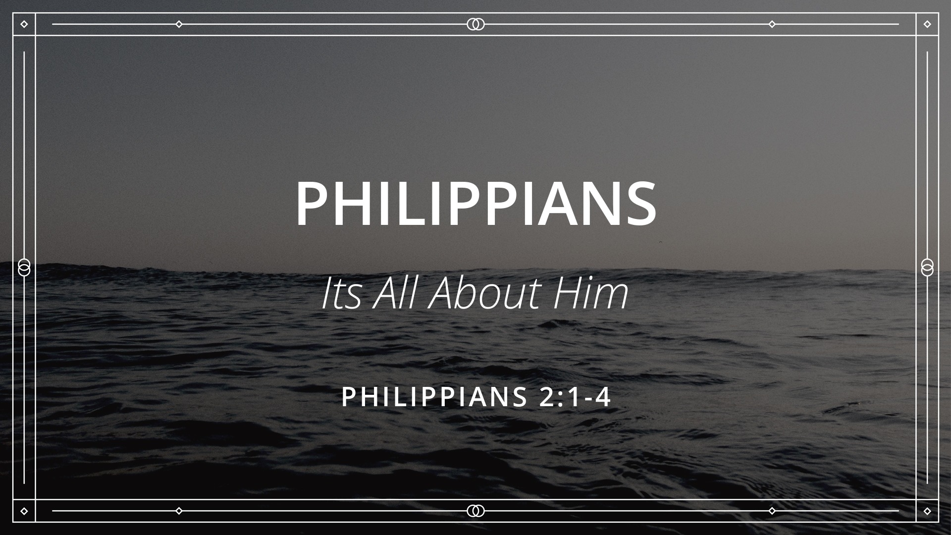 Its All About Him - Logos Sermons