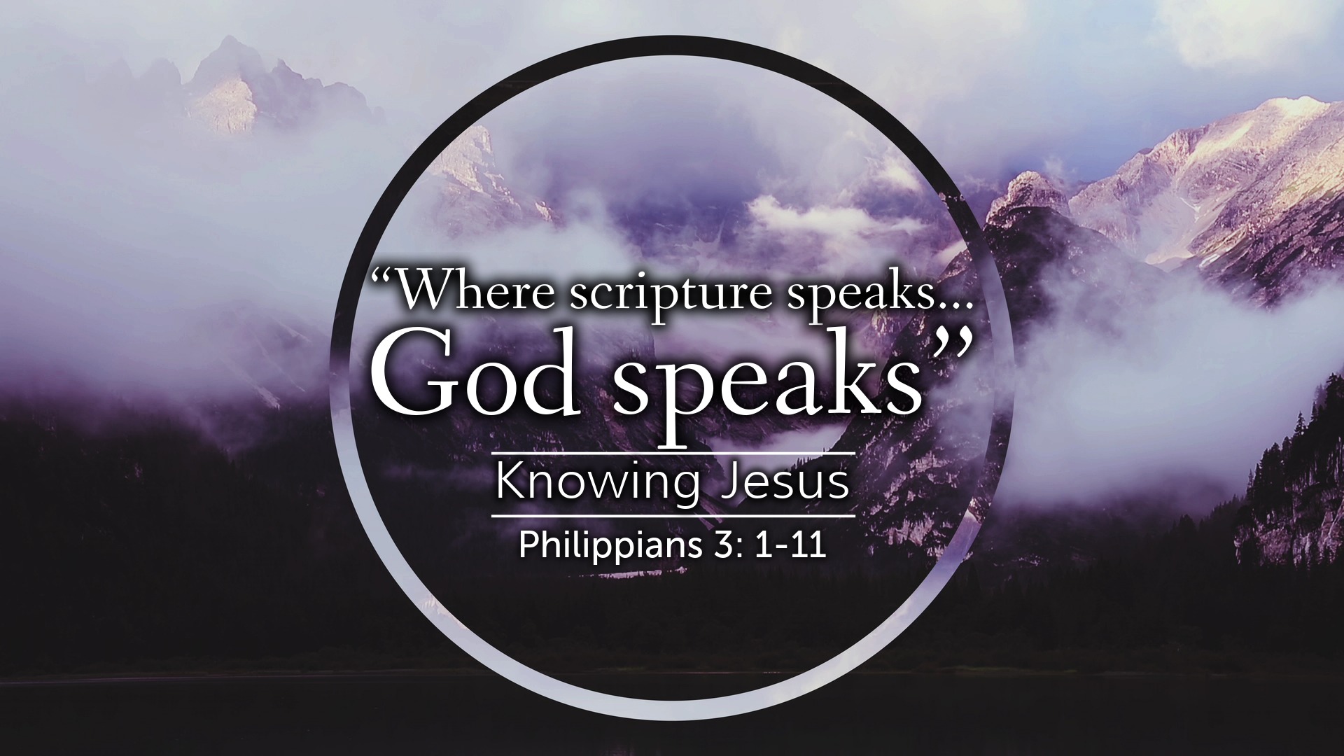 3-1-2020 Knowing Jesus - Logos Sermons