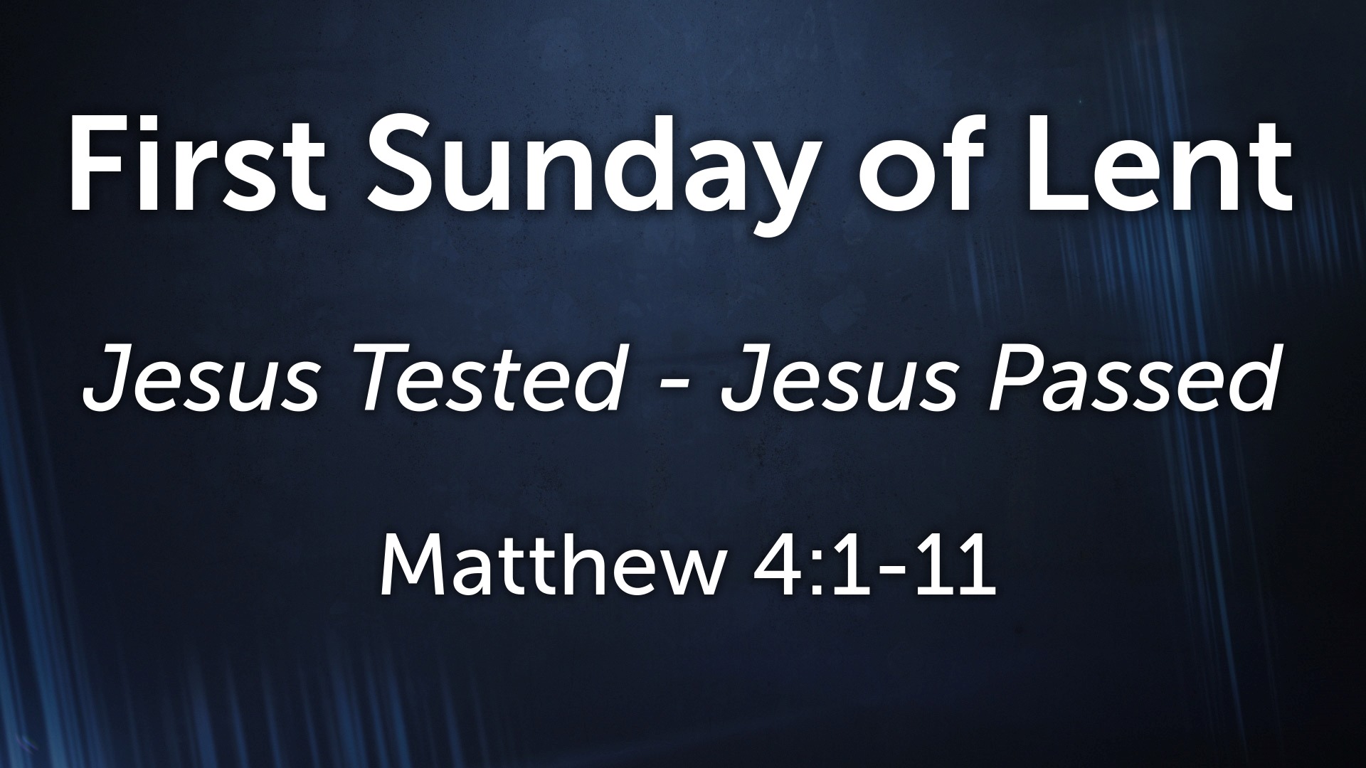 Sunday March 1 - Logos Sermons