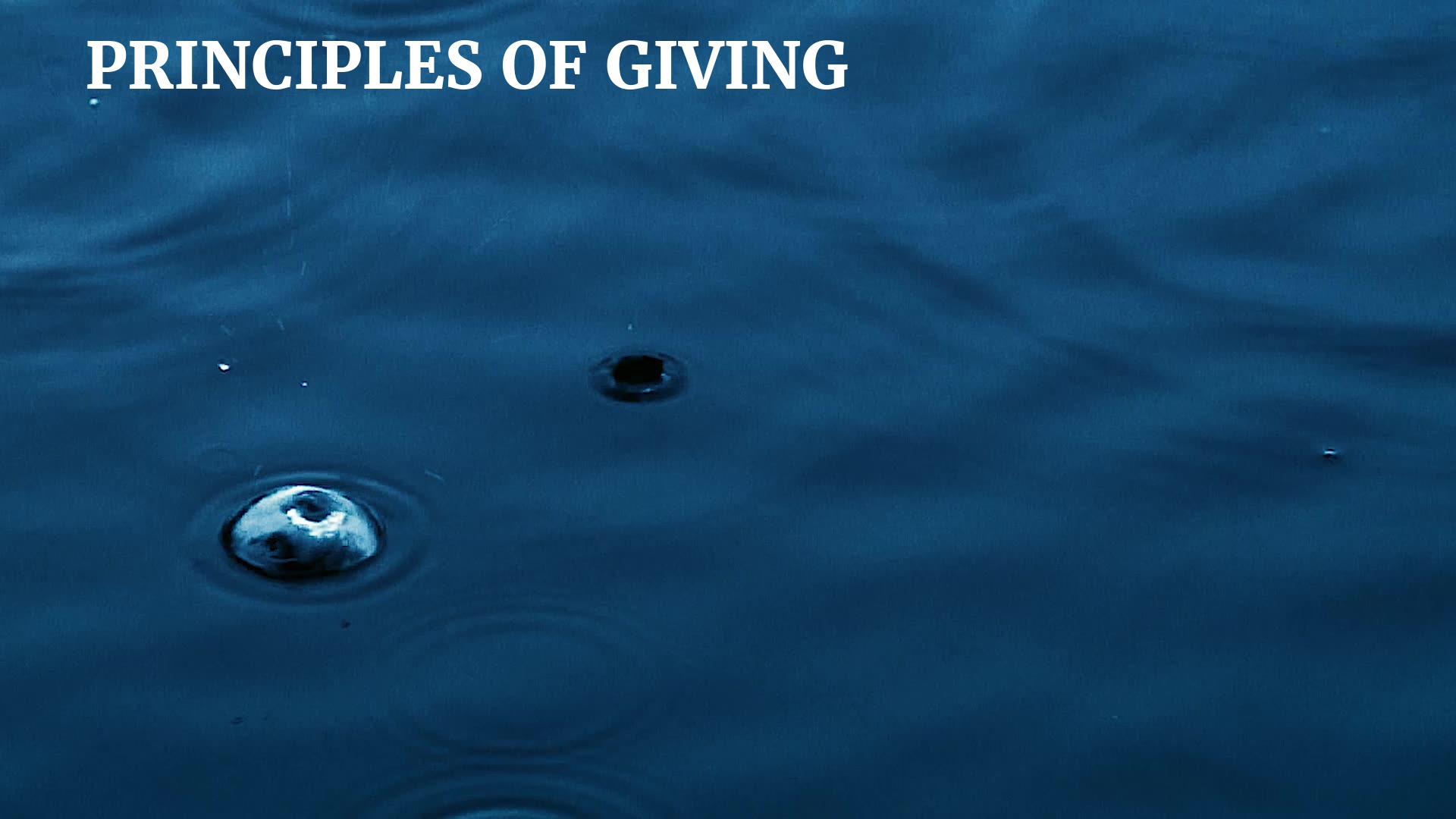 Principles of Giving 8.3.20 - Logos Sermons