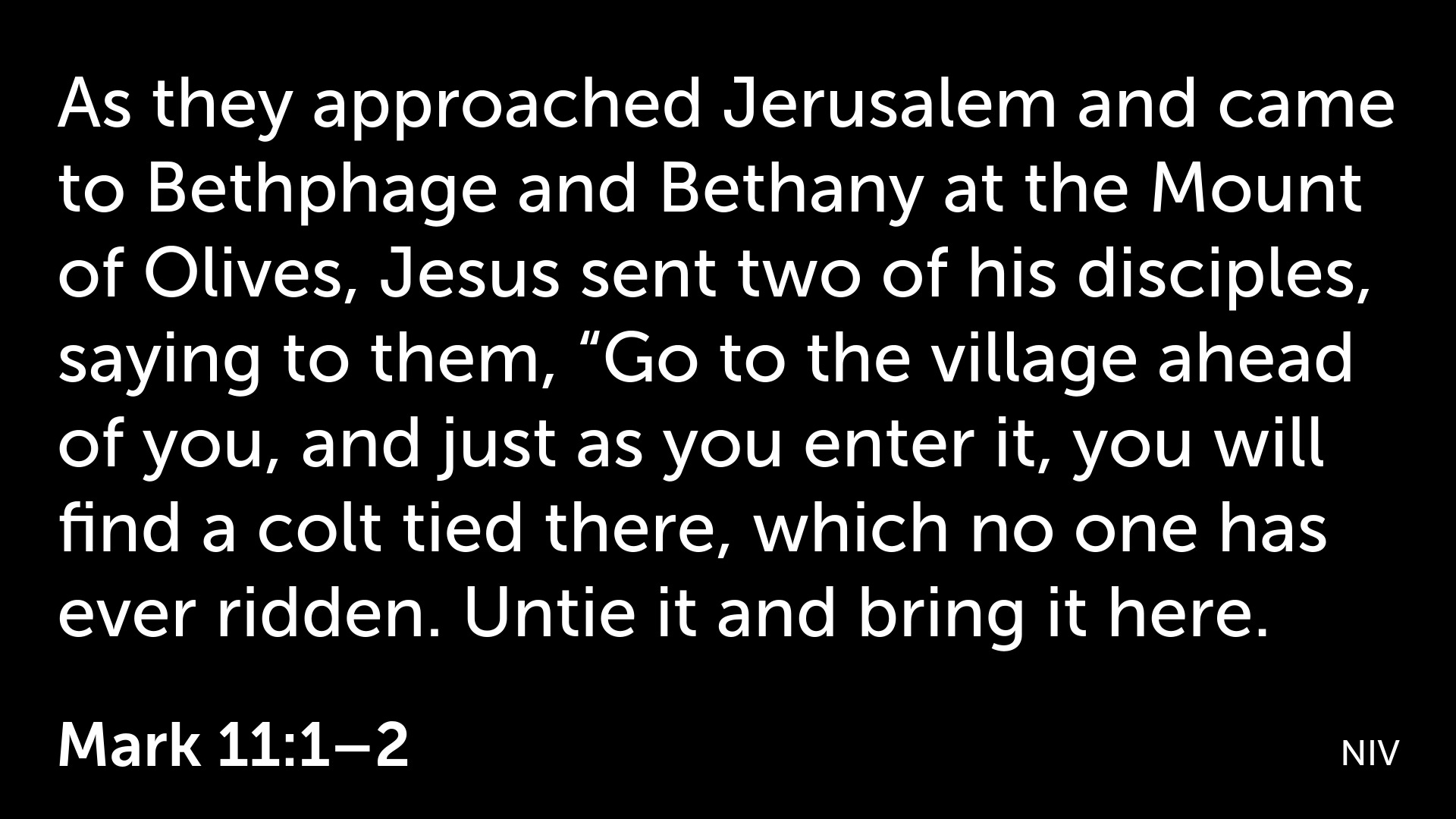 The New King - Mark 11:1-33 - Logos Sermons