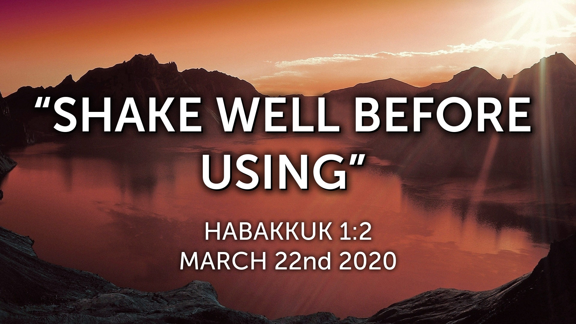 Shake Well Before Using - Logos Sermons