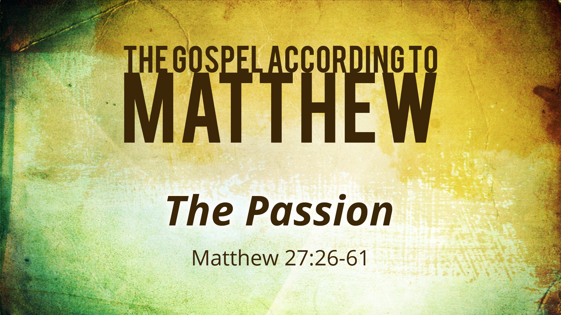 The Passion - Logos Sermons