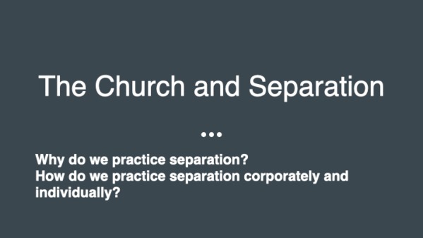 04/15/20 - The Church and Separation - Logos Sermons