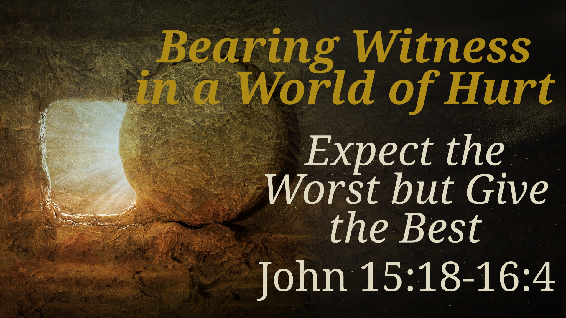 Bearing Witness in a World of Hurt - Logos Sermons