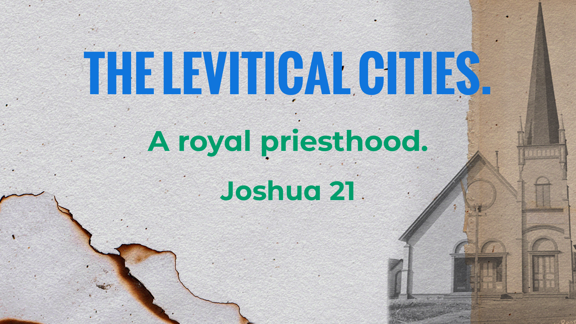 The Levitical cities. - Logos Sermons