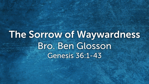 Wednesday Worship - The Sorrow of Waywardness - Logos Sermons