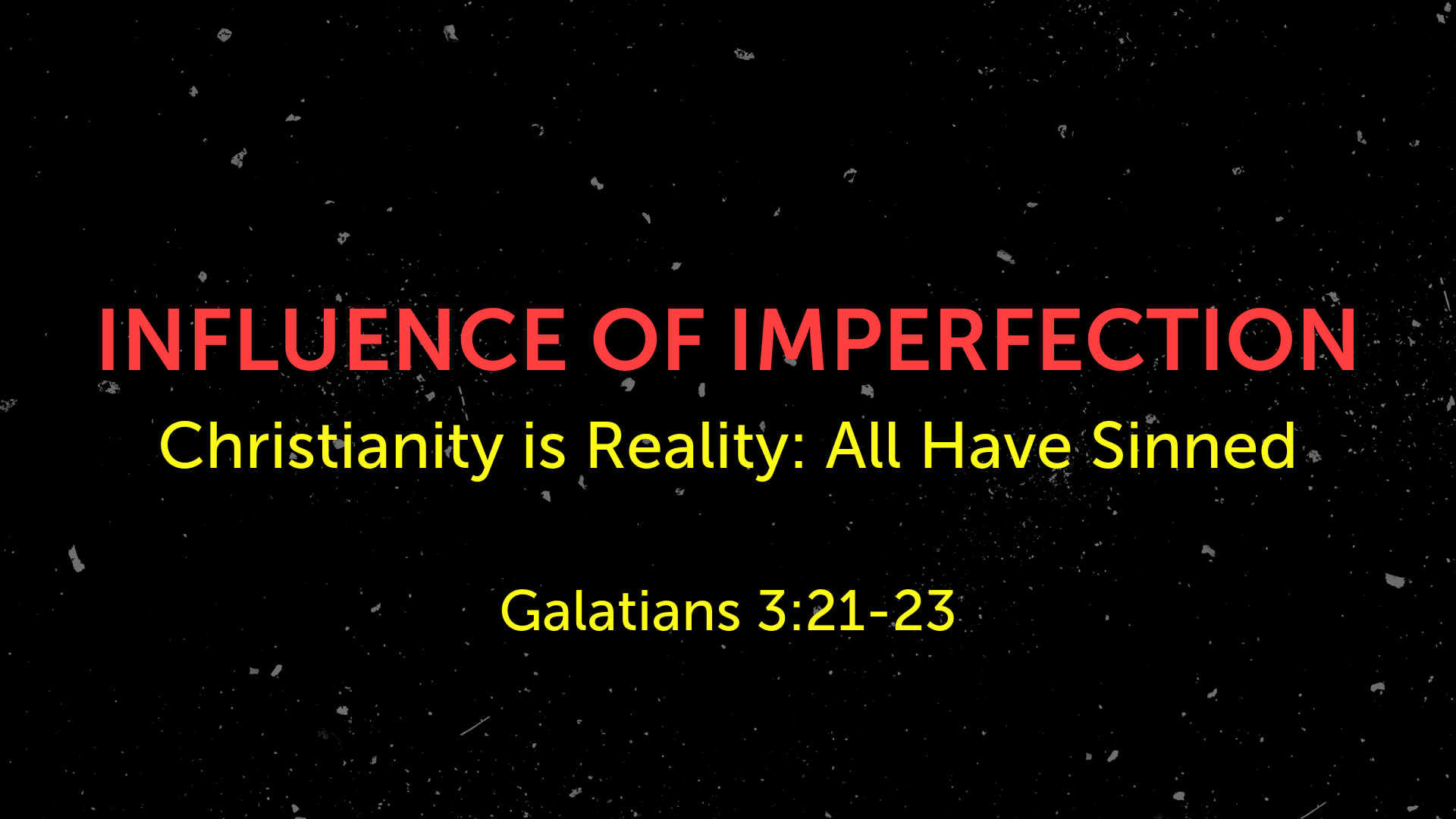 Influence of Imperfection - Logos Sermons