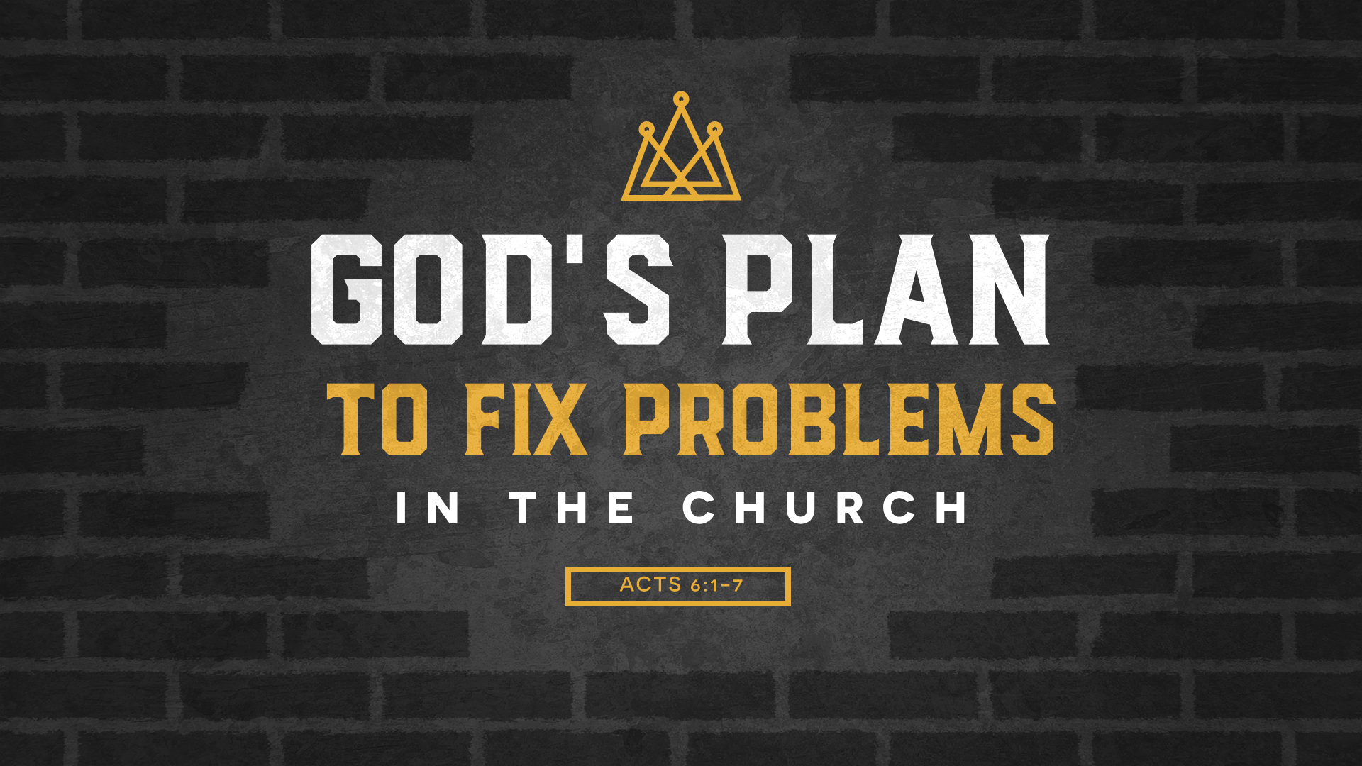GOD'S PLAN TO FIX PROBLEMS IN THE CHURCH - Logos Sermons