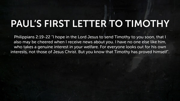 Paul's First Letter To Timothy - Logos Sermons